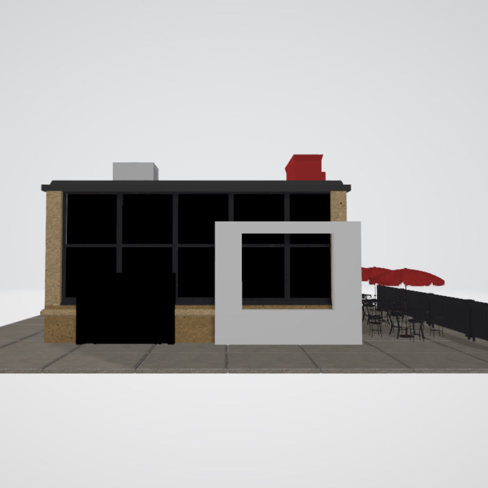Wends fast food restaurant 3D model | CGTrader