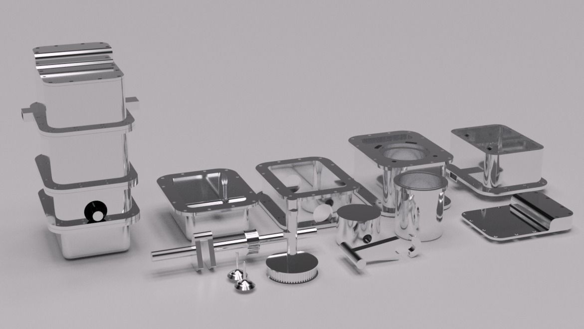4 stroke 1 cilinder engine model 3D model | CGTrader