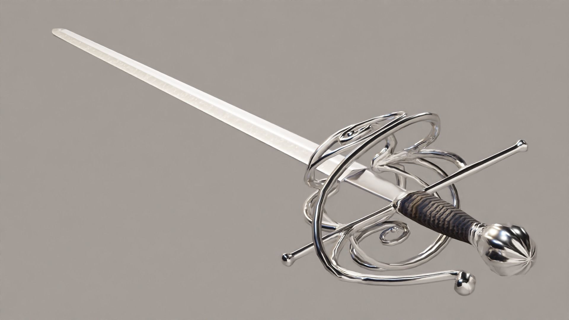3D model Rapier Western European Sword VR / AR / low-poly | CGTrader