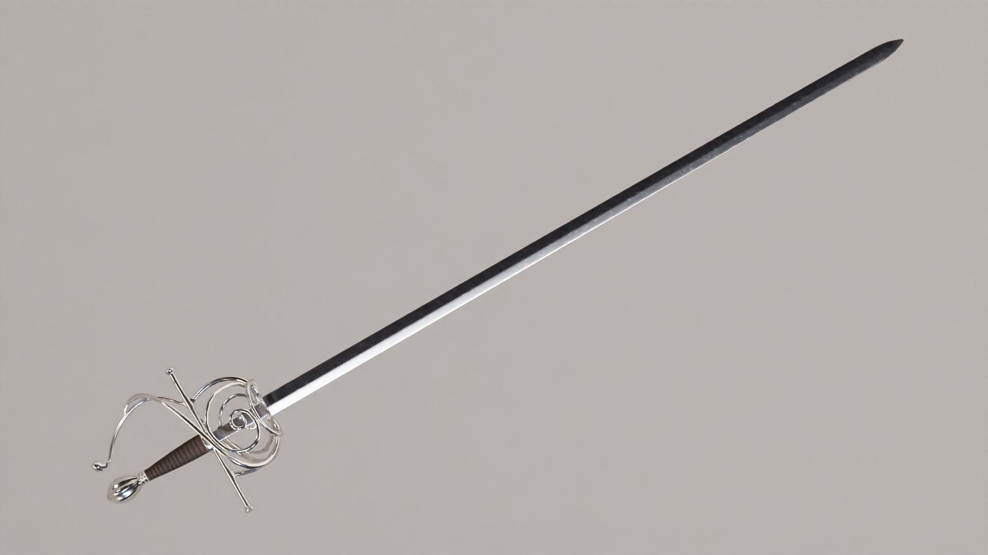 3D model Rapier Western European Sword VR / AR / low-poly | CGTrader