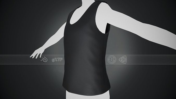 3D model Black Tank Top VR / AR / low-poly | CGTrader