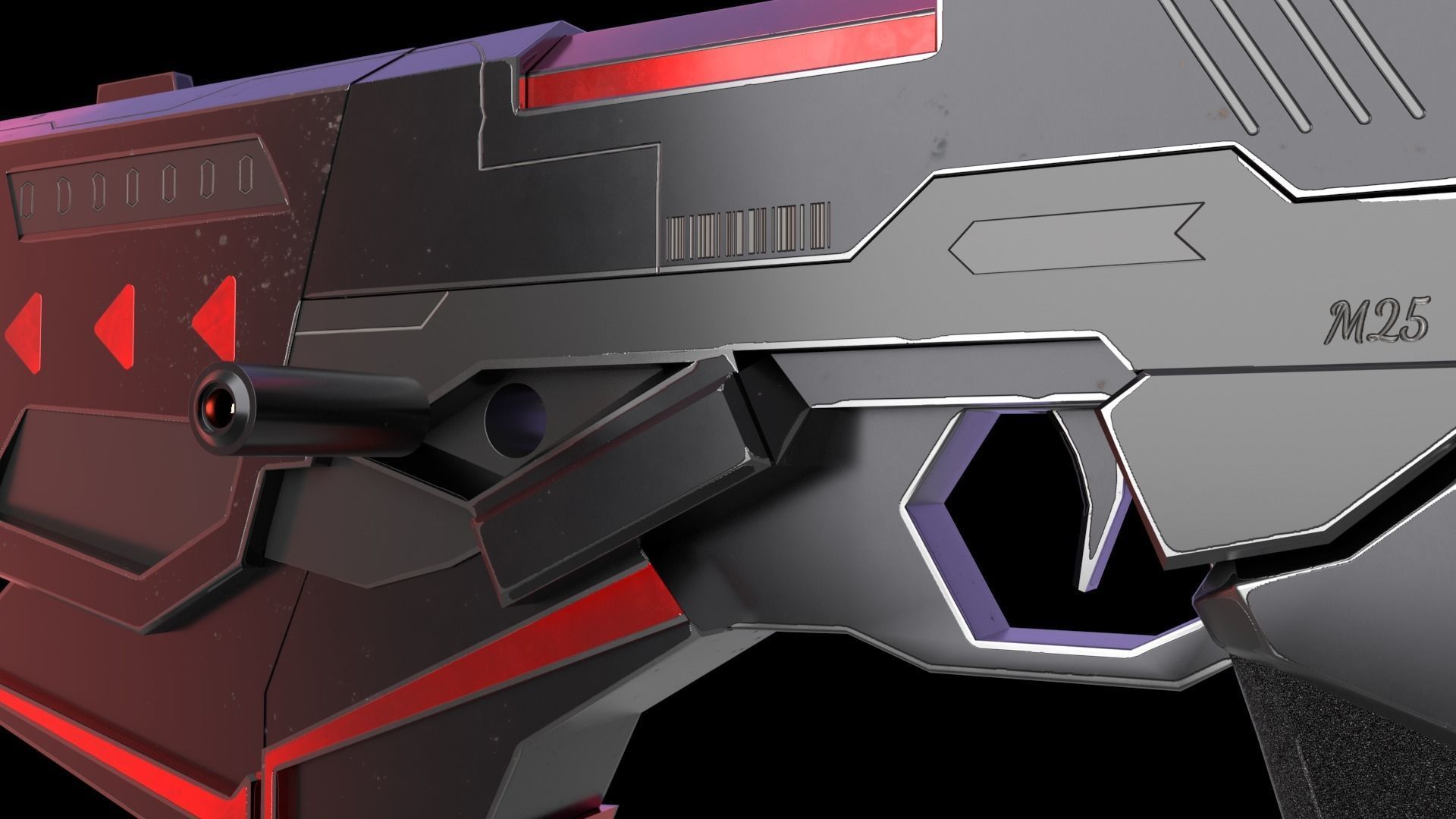 M25 Gun free VR / AR / low-poly 3D model | CGTrader