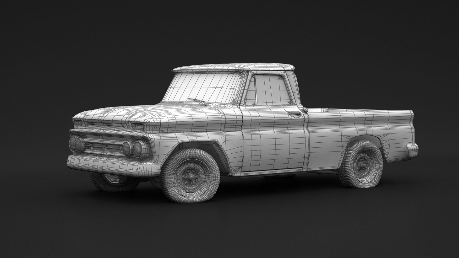 Rusty Old Pickup 3D model | CGTrader