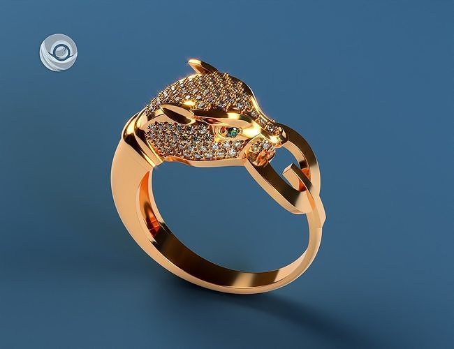 Panther Ring 3d model for jewelry casting 3D model 3D printable | CGTrader