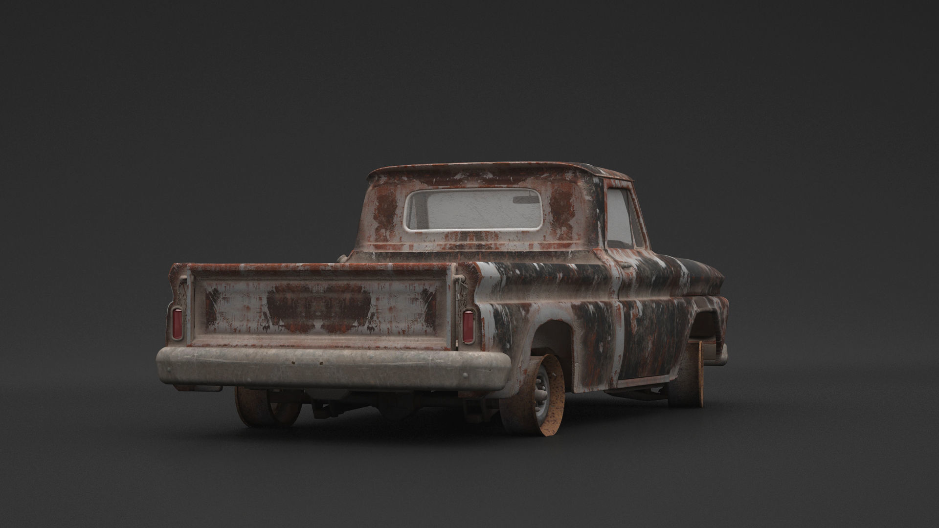 Old Pickup Rusty 3D model | CGTrader