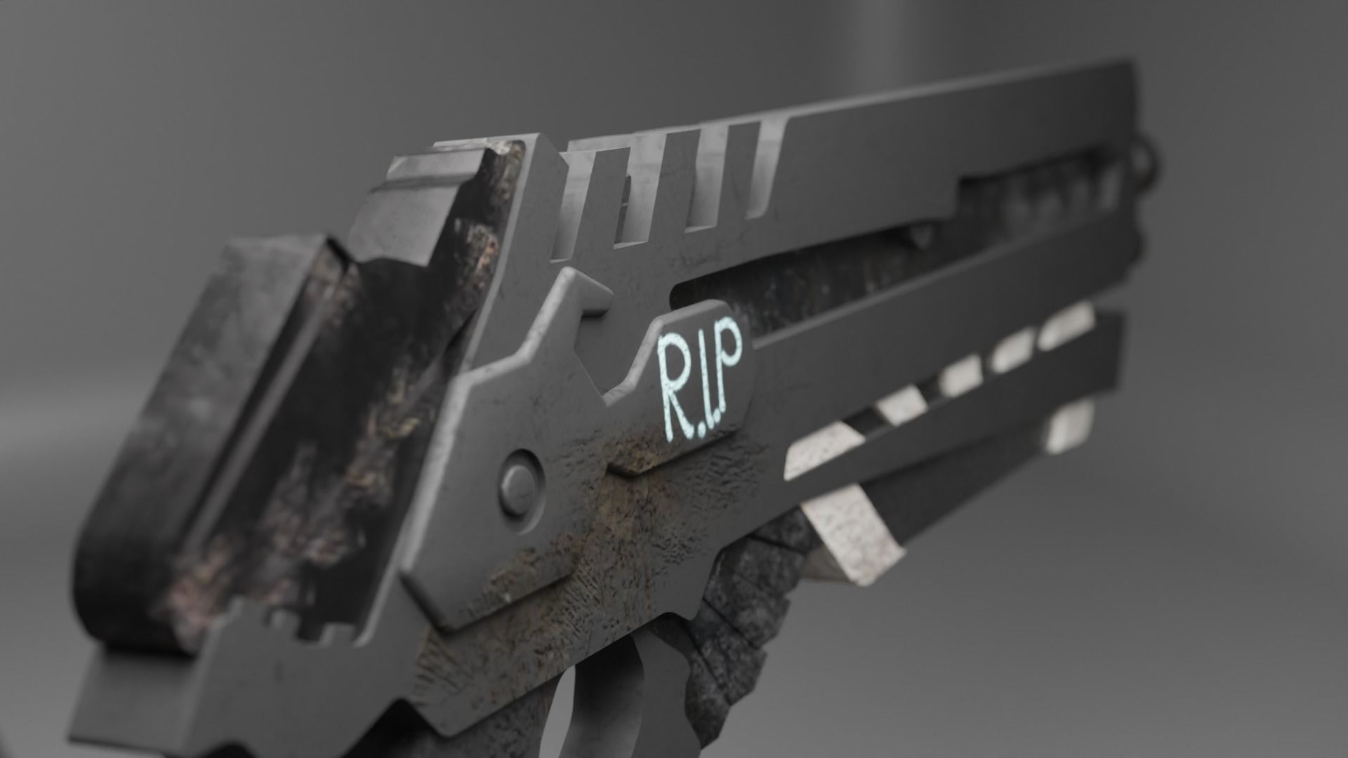 Apocalyptic Gun 3D model | CGTrader