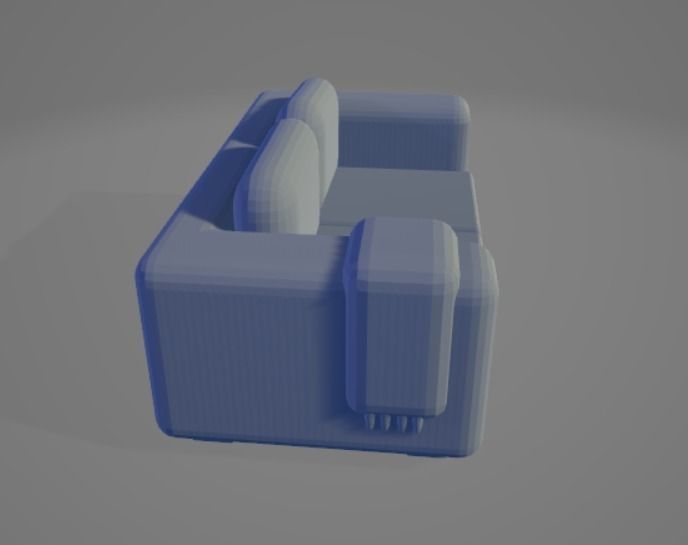 Basic couch sofa with throw free 3D model | CGTrader