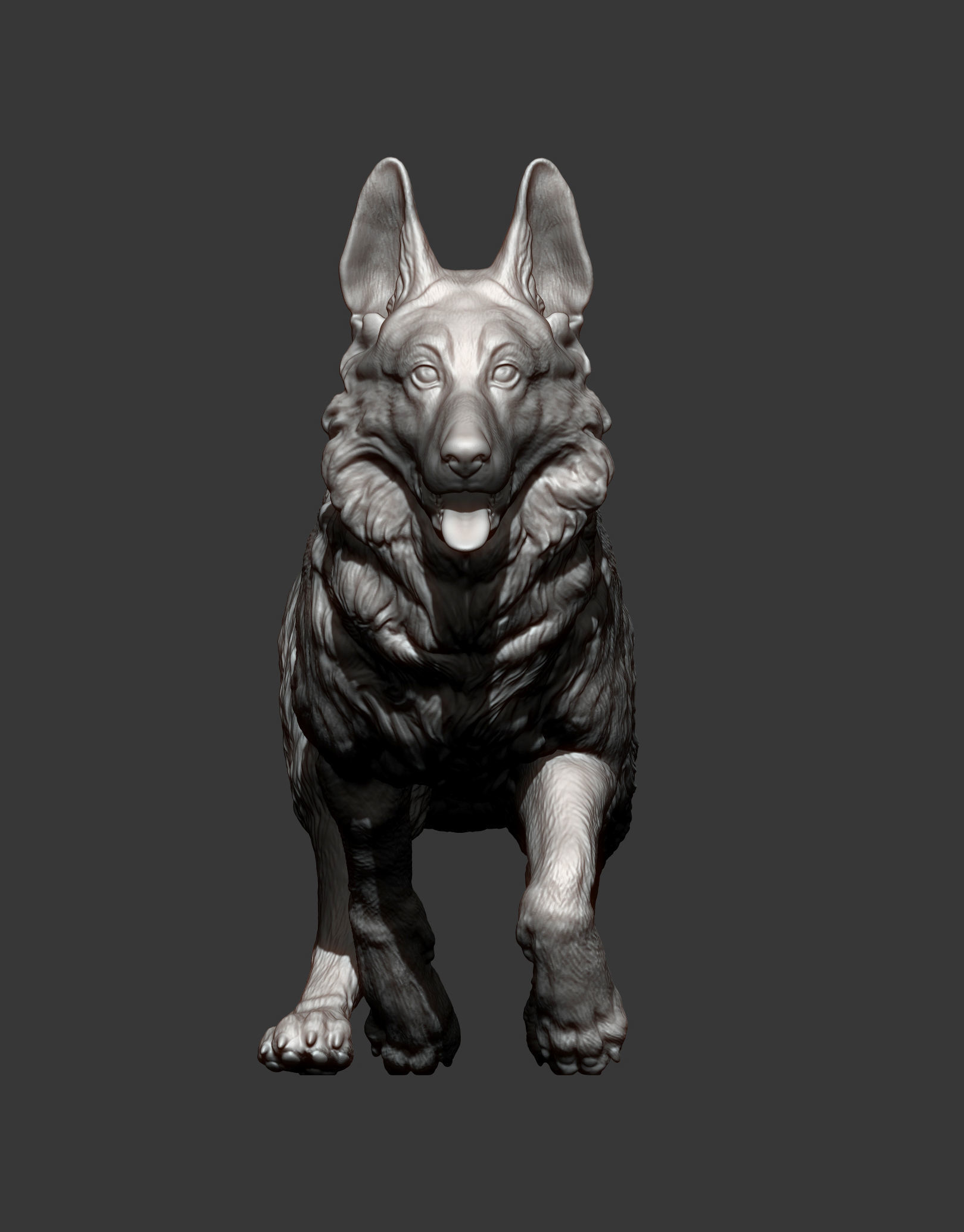 German Shepherd 3D model 3D printable | CGTrader