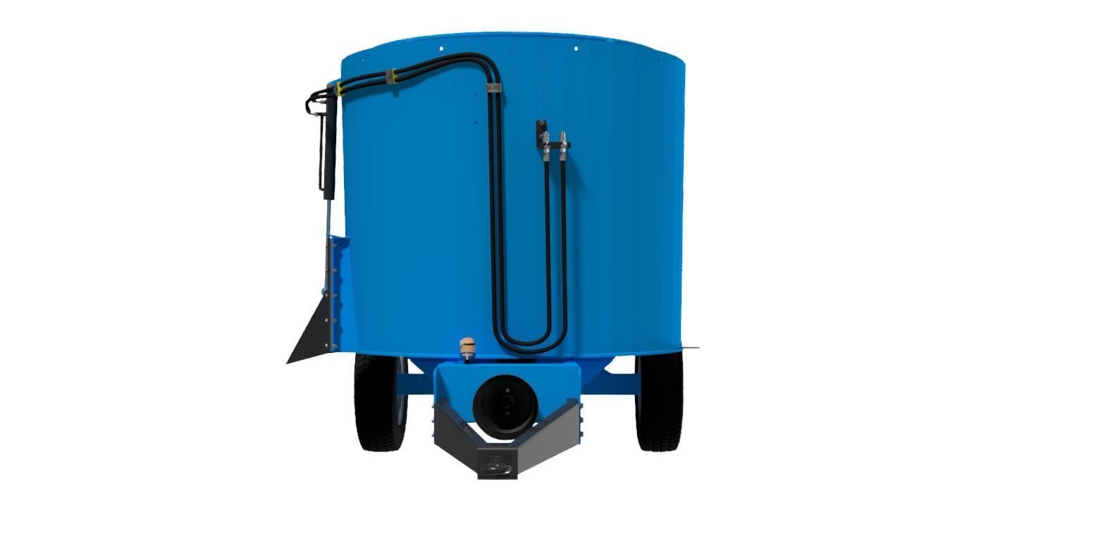 2 m3 feed mixer wagon vertical TMR 3D model | CGTrader