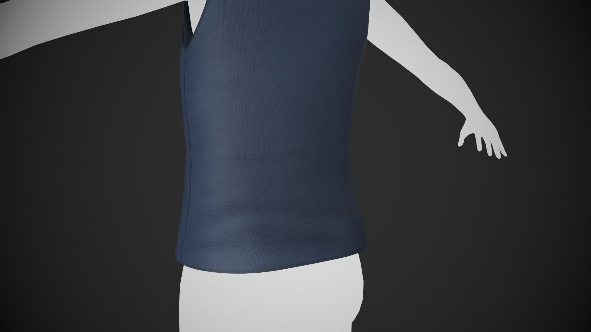 3D model Blue Tank Top VR / AR / low-poly | CGTrader