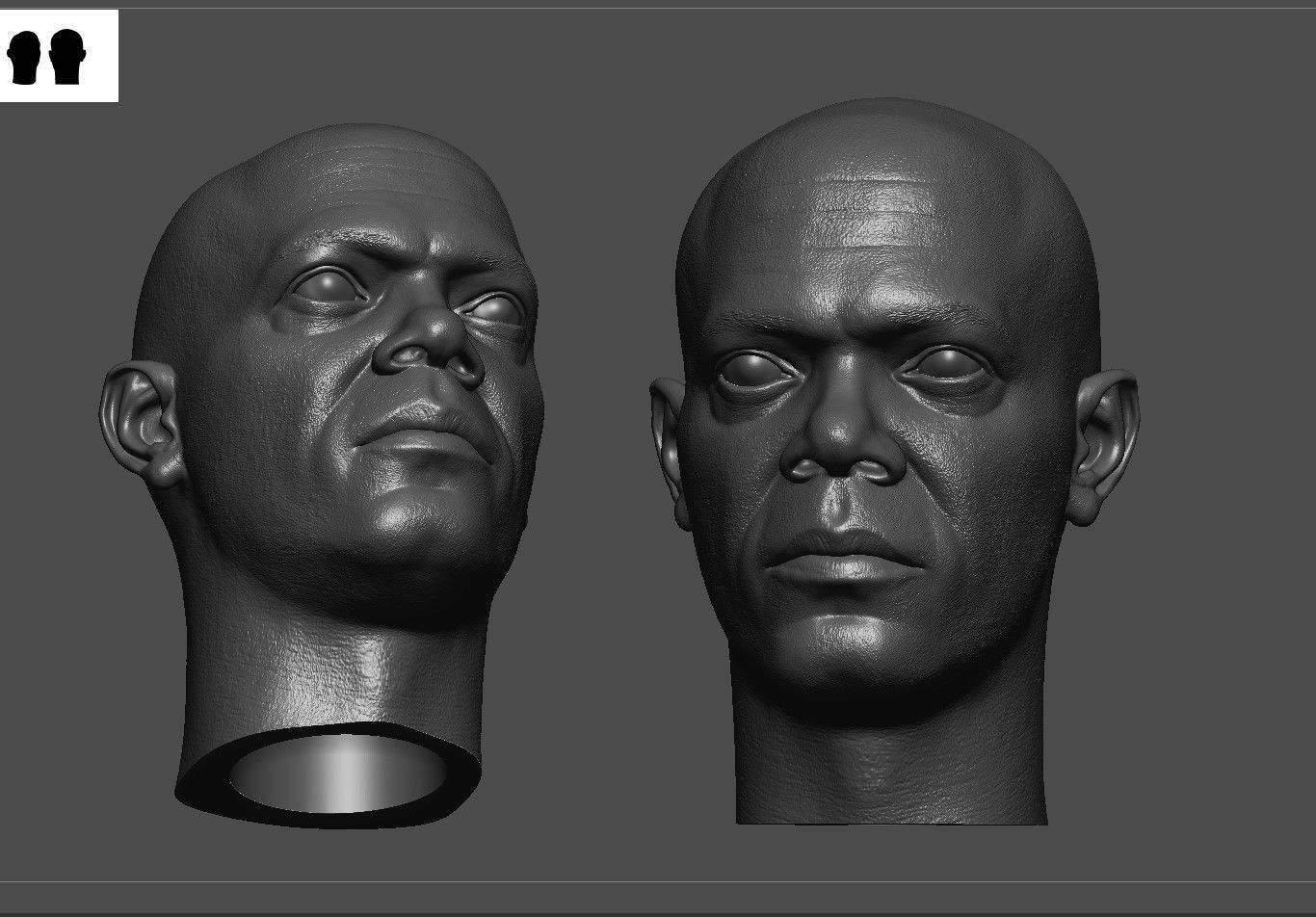 Mace Windu-Samuel L Jackson- Head 3D model 3D printable | CGTrader