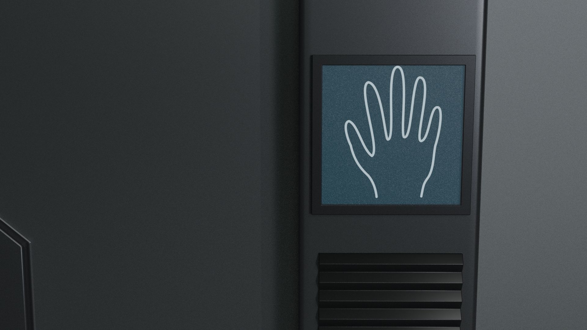 Futuristic Double Sliding Door 3D model | CGTrader