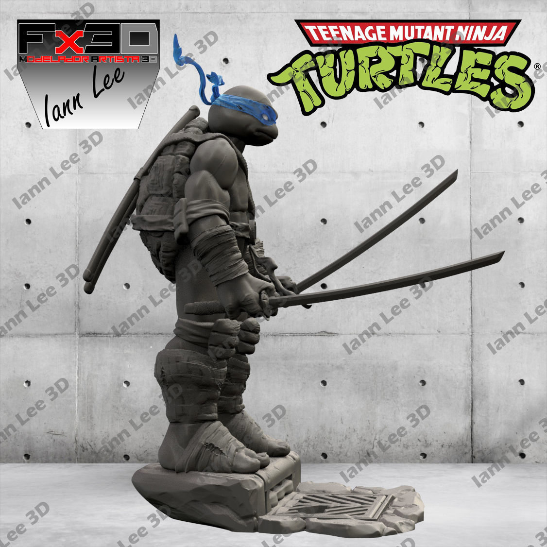 TMNT Leonardo Tortuga Ninja Fan Art 3D model 3D printable | CGTrader