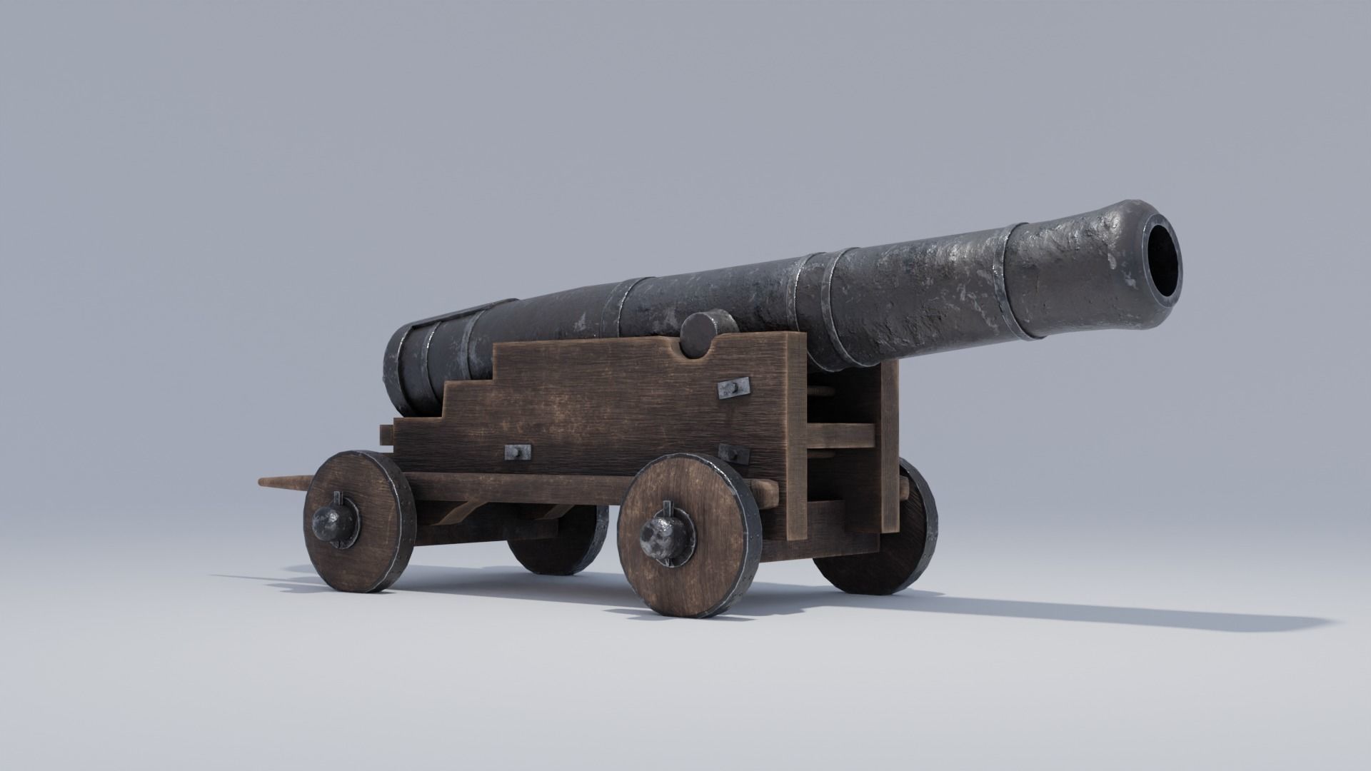 3D model Old Cannon with 4K and 2K Textures VR / AR / low-poly | CGTrader
