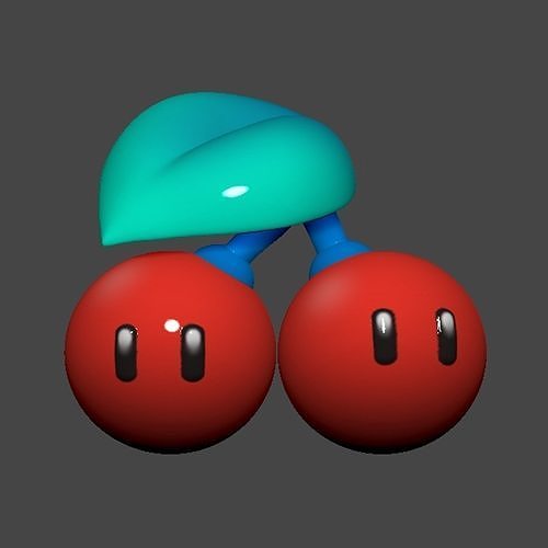Double Cherry Mario 3D model 3D printable | CGTrader