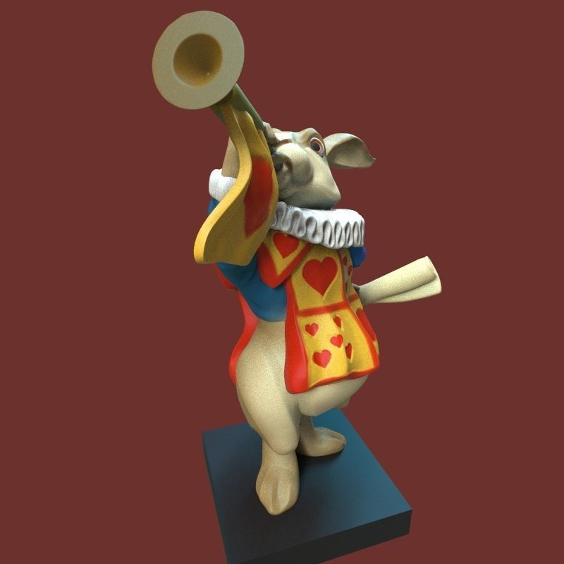 white rabbit 3D model 3D printable | CGTrader