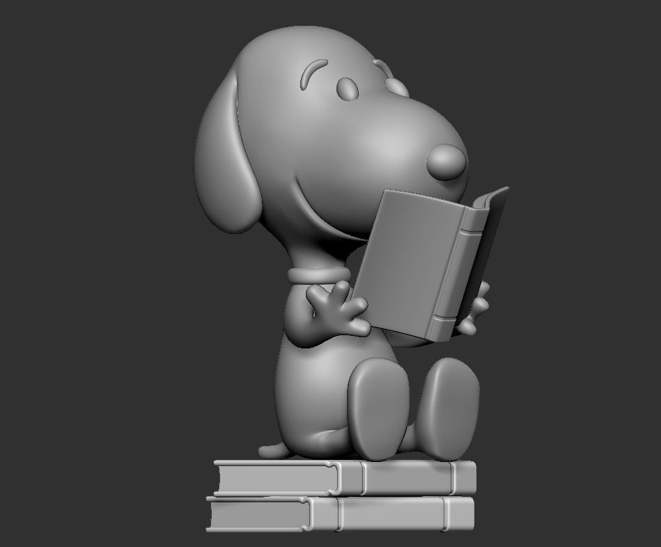 Snoopy Reader Decor 3D model 3D printable | CGTrader