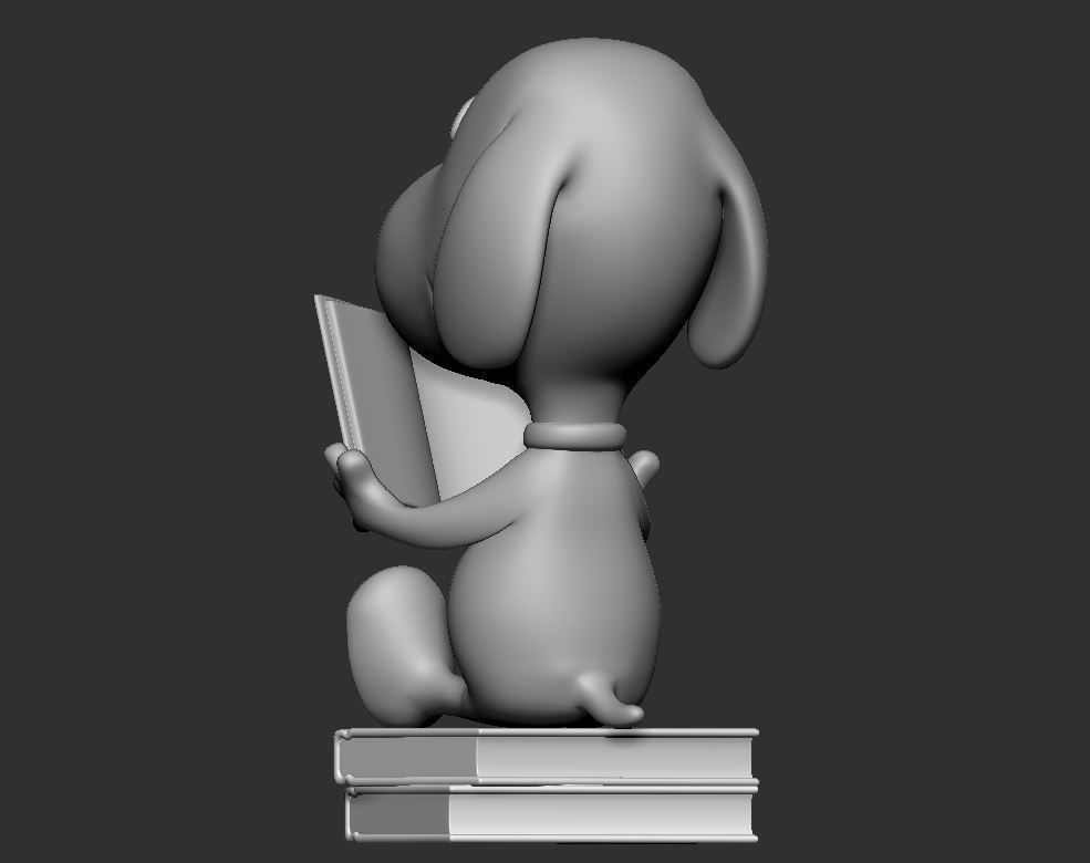 Snoopy Reader Decor 3D model 3D printable | CGTrader