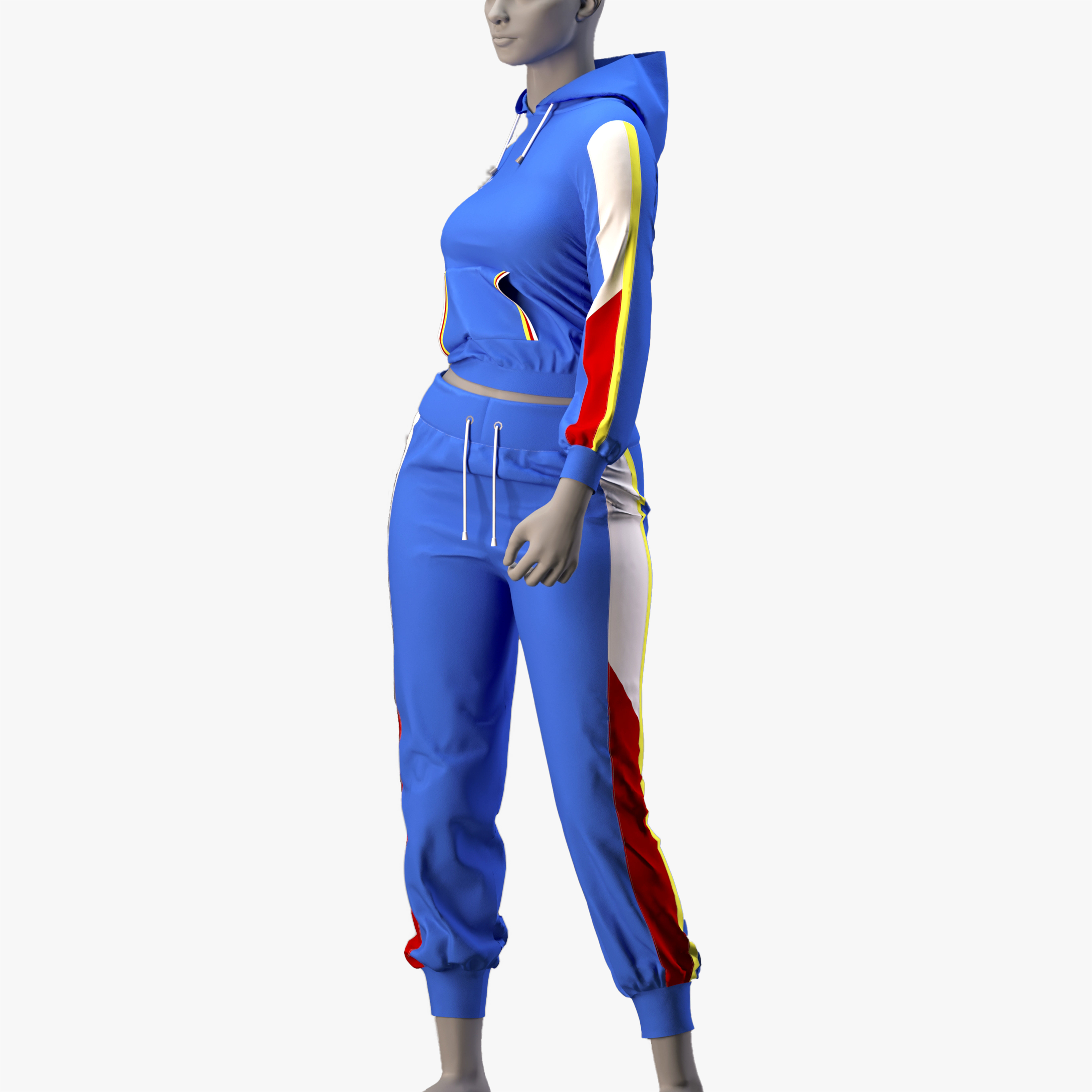 blue sportswear - outfit - ZPRG- FBX- OBJ- MTL -TEXTURES 3D model ...