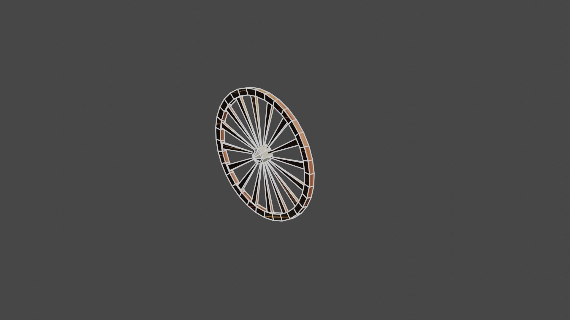 VINTAGE WOODEN CART WHEEL 3D model | CGTrader