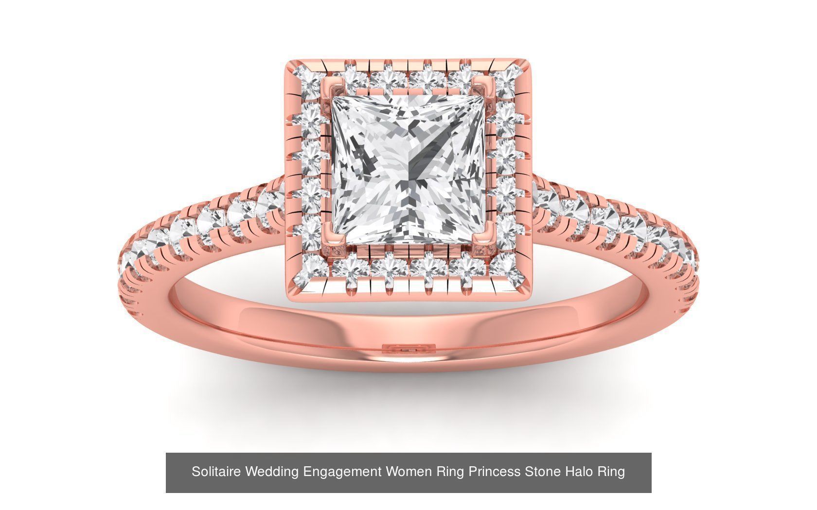 108 Square Shape Hole Women Ring Collection | CGTrader