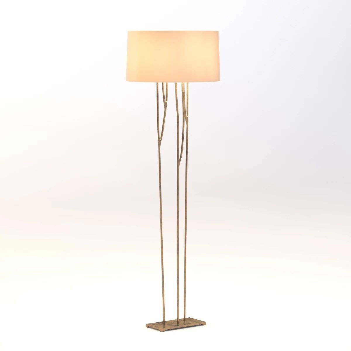 Forest Floor Lamp With Gilded Iron 3D model | CGTrader