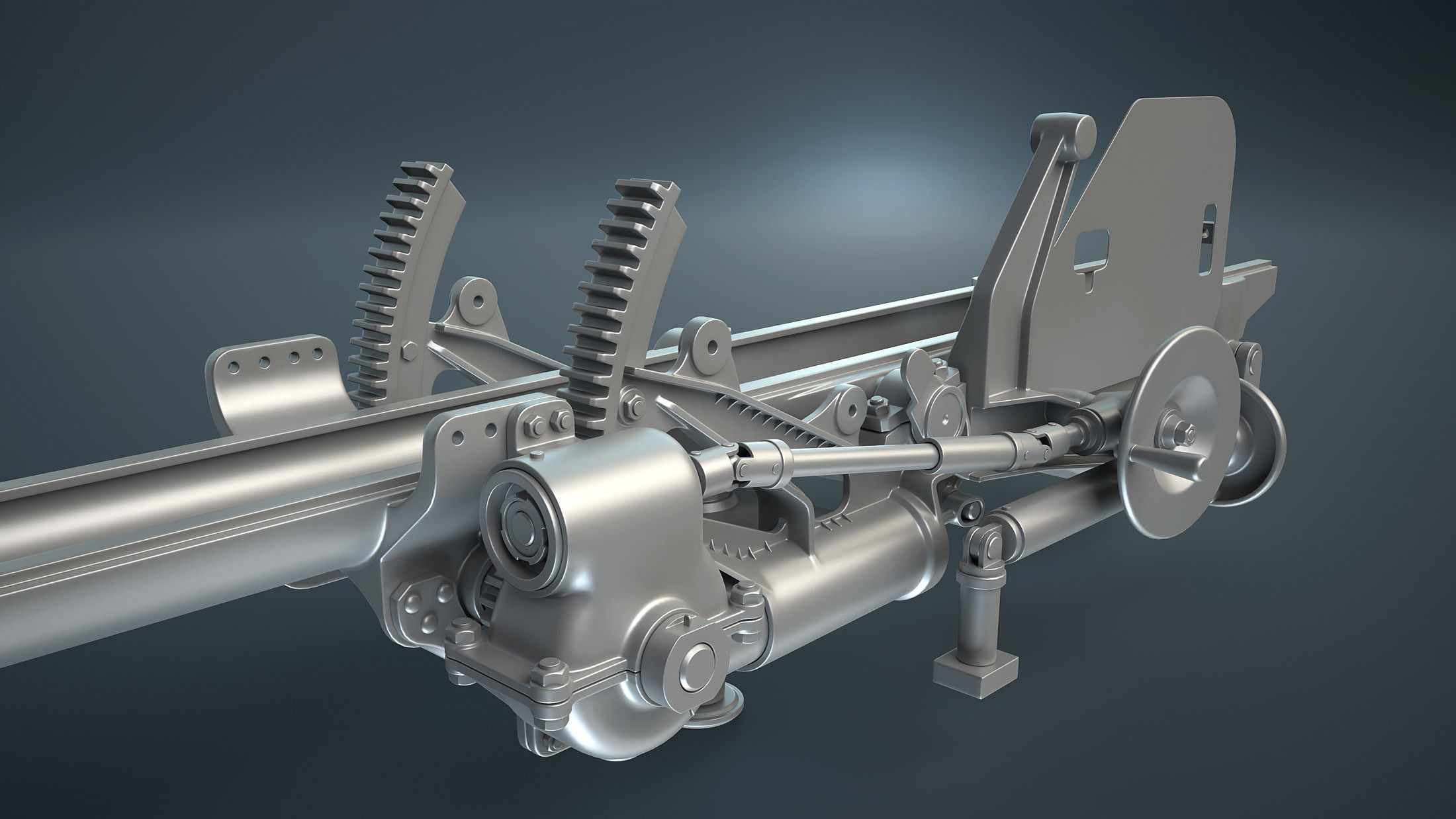 ZiS-3 gun for SU-76 3D model | CGTrader