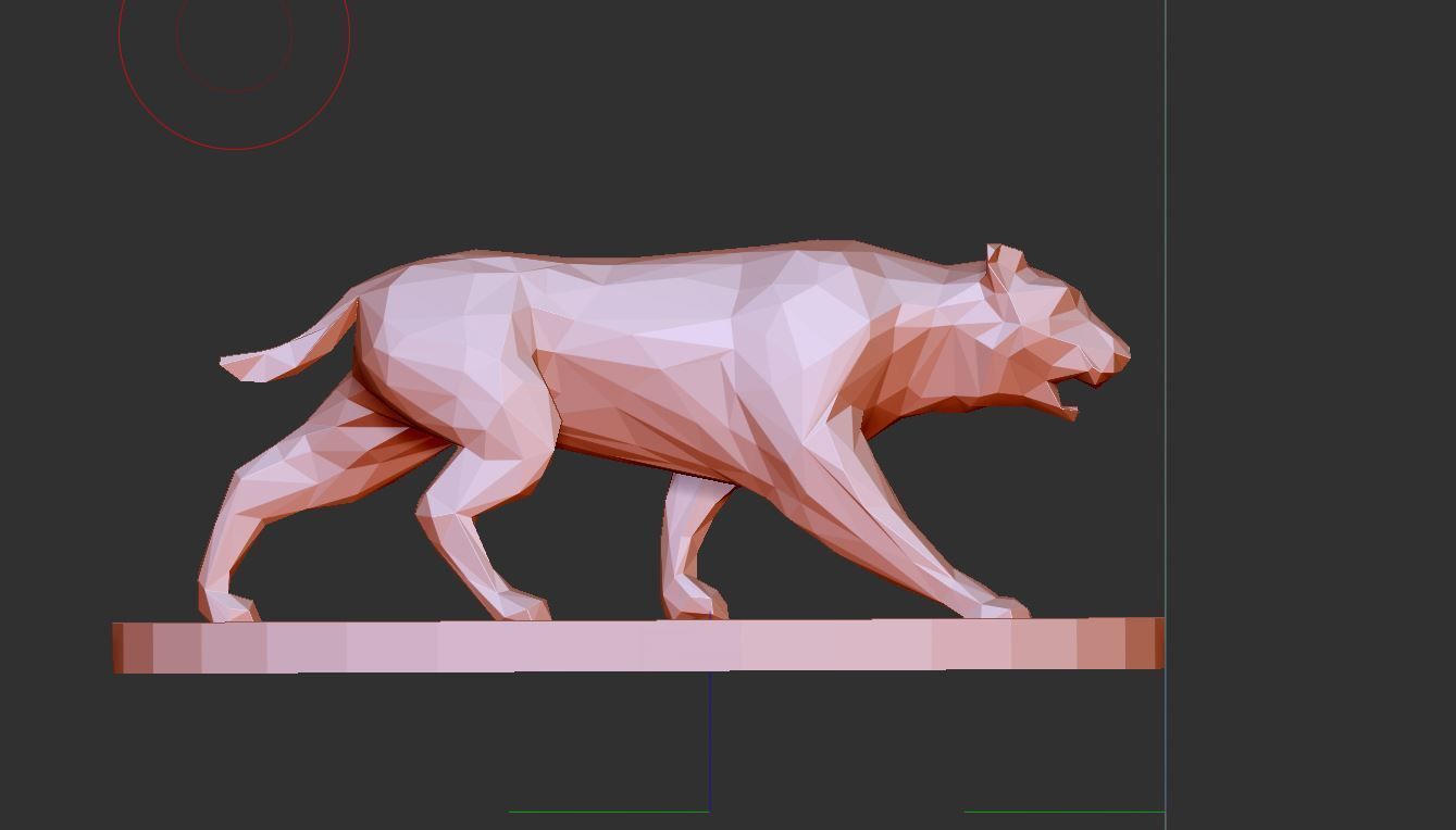 saber-toothed cat low poly 3D model 3D printable | CGTrader
