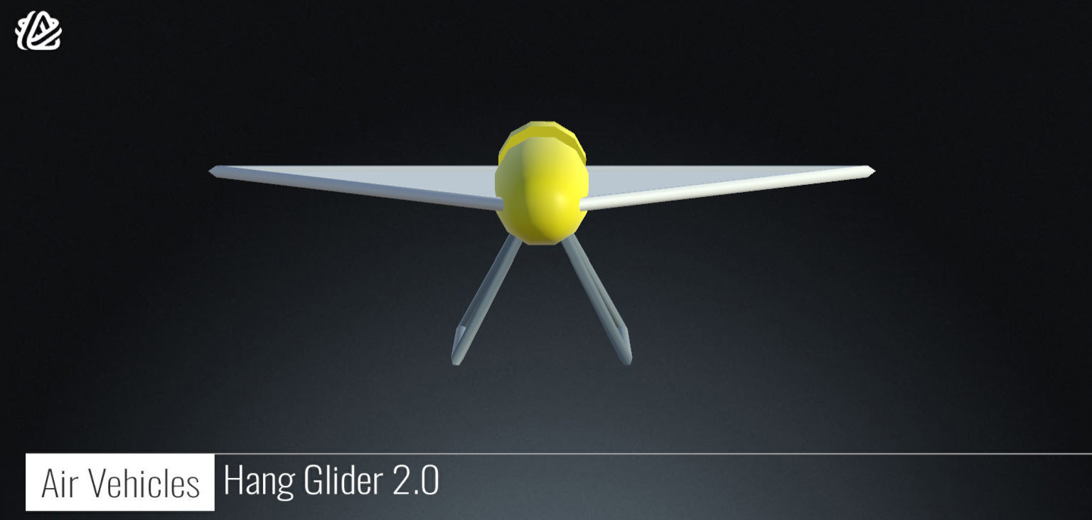 3D model Hang Glider v2 - 3D Air Vehicles VR / AR / low-poly | CGTrader