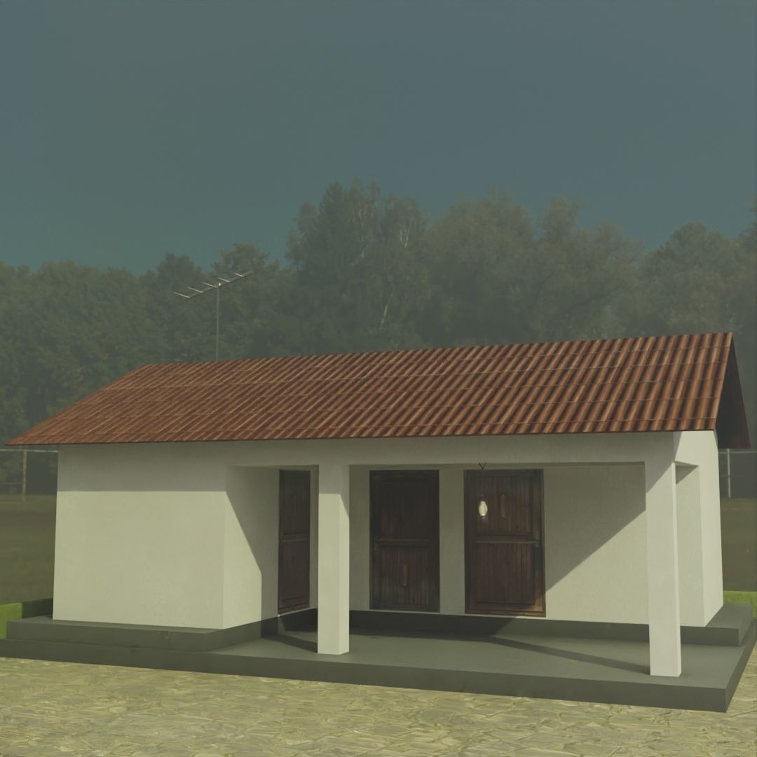 Rural Indian Small House - exteriorOnly free VR / AR / low-poly 3D ...