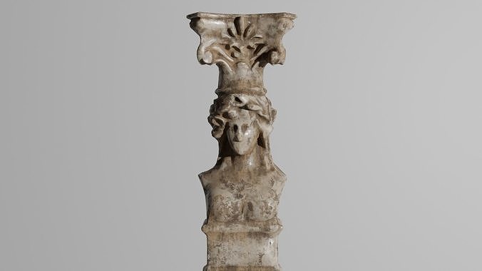 Decorative Statue Pillar 3D model 3D model | CGTrader