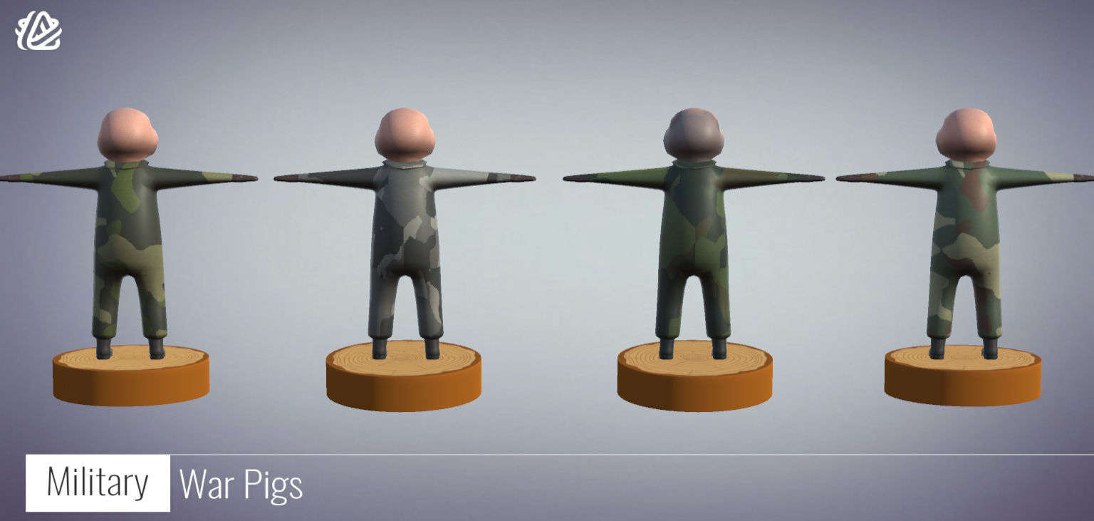 3D model War Pigs - 3D Military Stickman VR / AR / low-poly | CGTrader