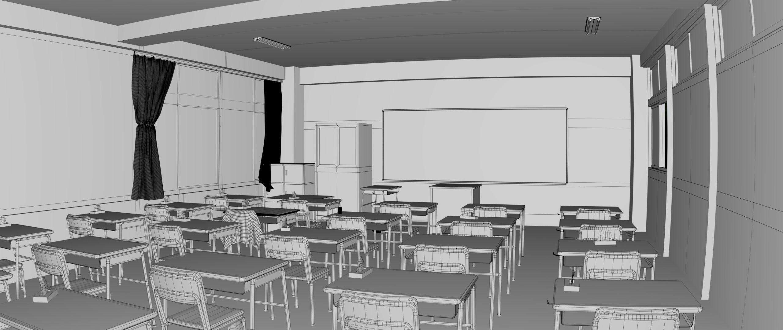 Japan Class Room 3D model 3D model | CGTrader