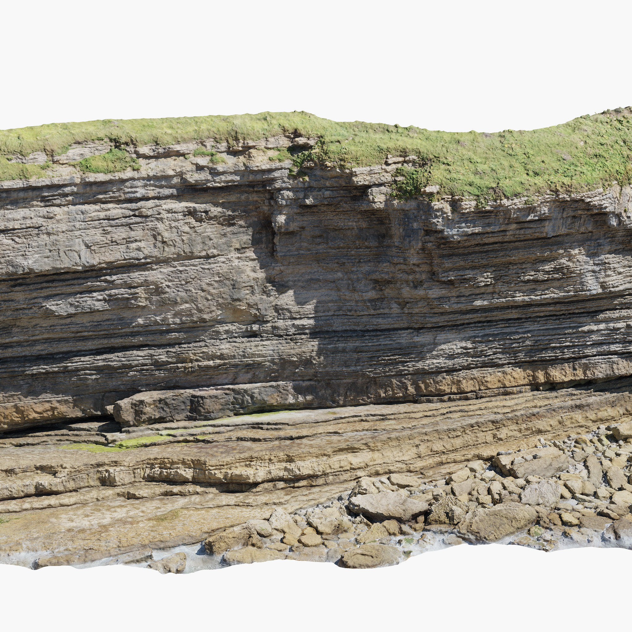 3D model Large Coast Cliff PBR Scan VR / AR / low-poly | CGTrader