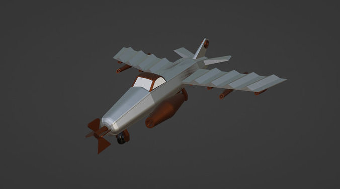 3D model war jet low poly VR / AR / low-poly | CGTrader
