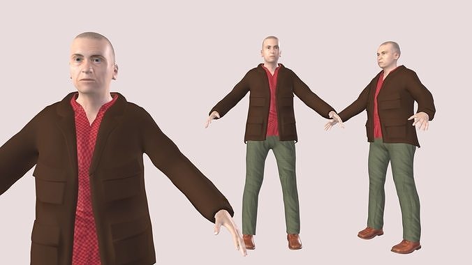 3D model Old men with rig VR / AR / low-poly | CGTrader