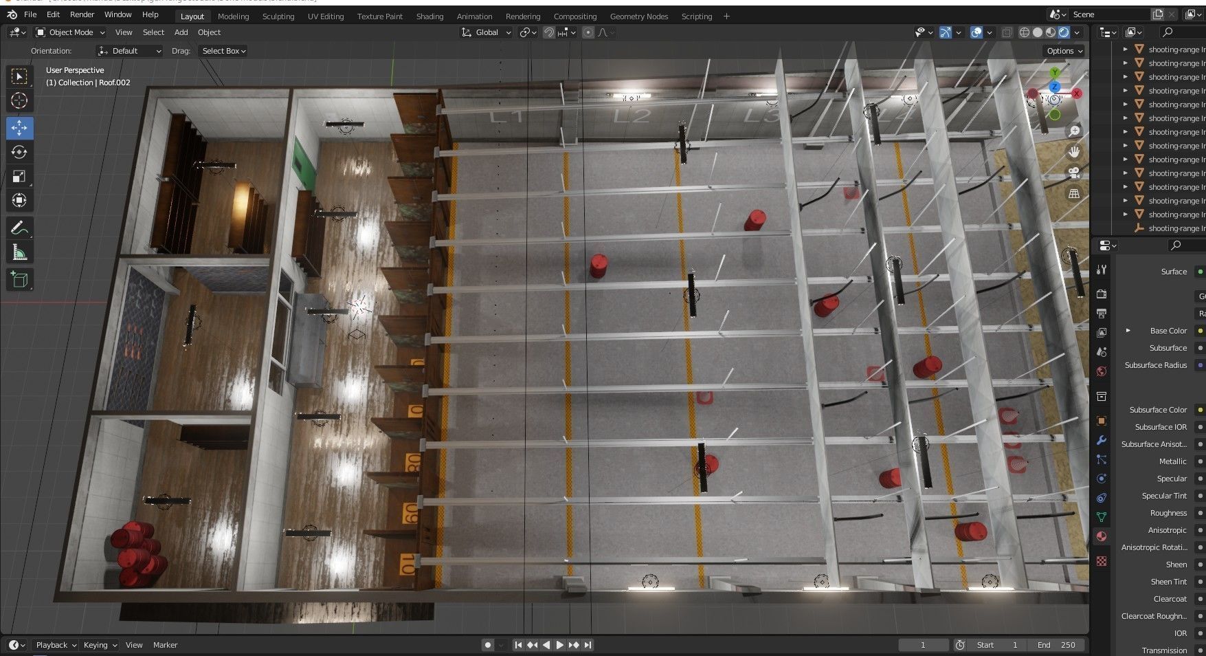 3D model Gun Ranges Room VR / AR / low-poly | CGTrader