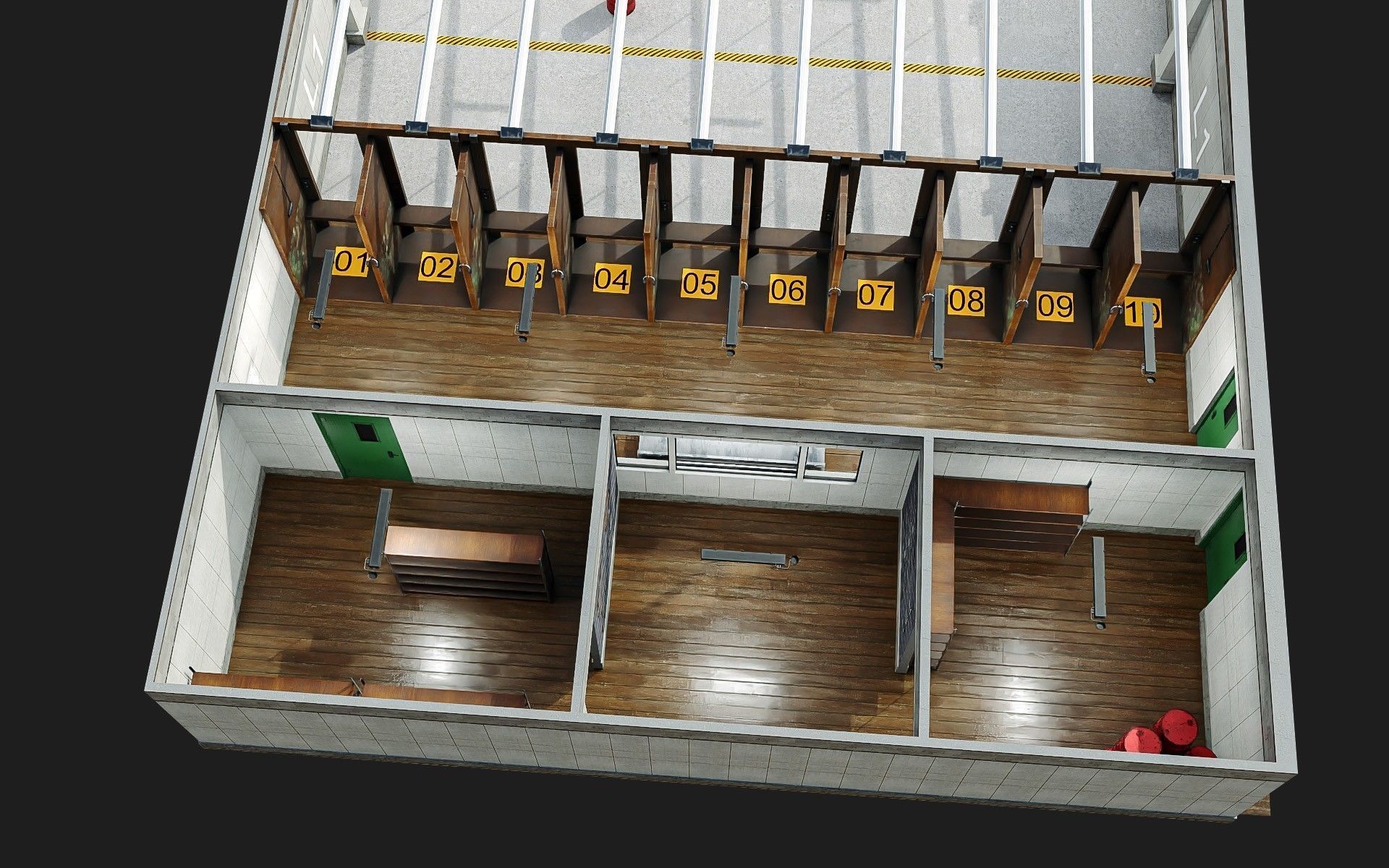 3D model Gun Ranges Room VR / AR / low-poly | CGTrader