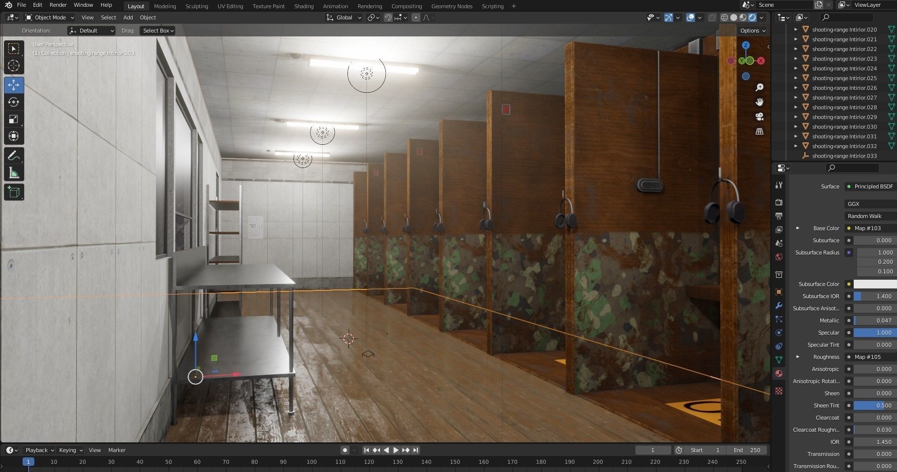 3D model Gun Ranges Room VR / AR / low-poly | CGTrader