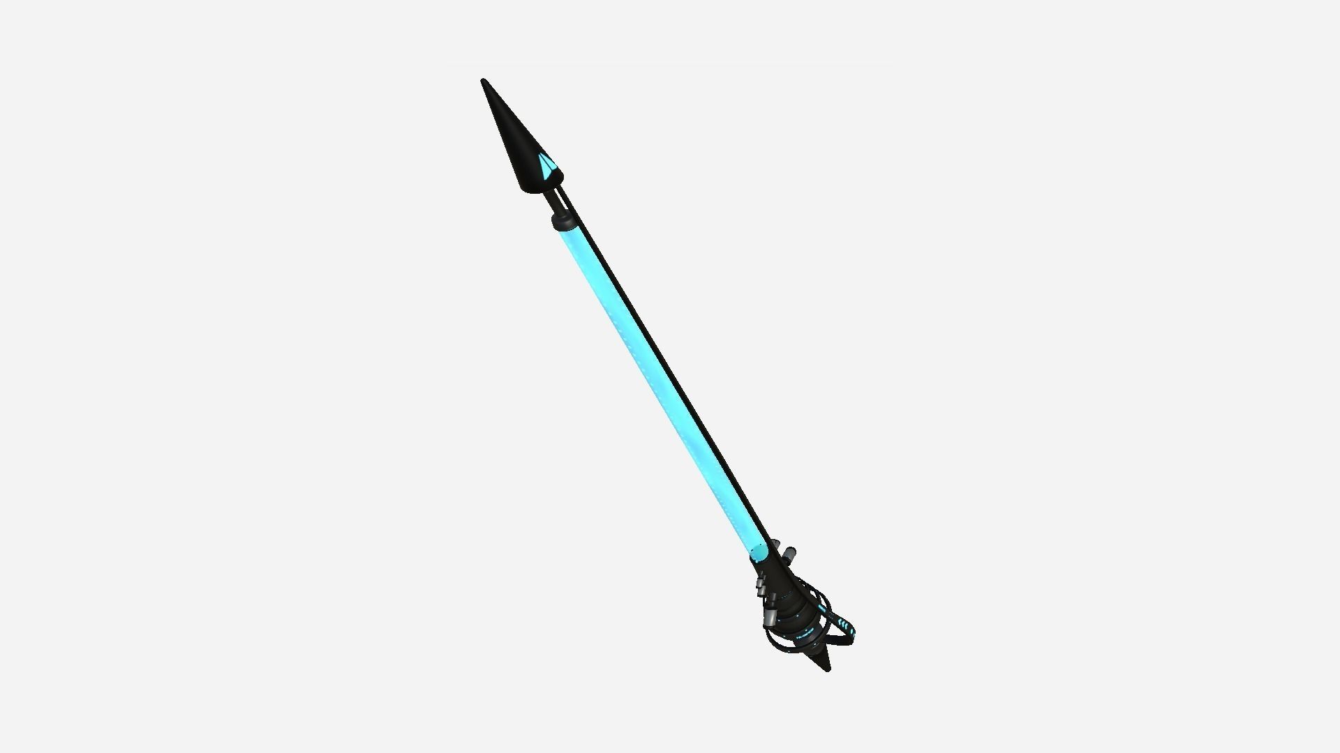 3D model SciFi War Lance A01 Black Blue - Sci Fi Weapon Design VR / AR / low-poly | CGTrader