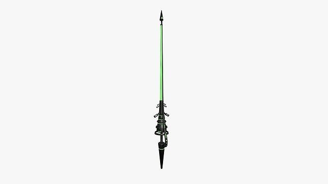 3D model SciFi War Lance A03 Black Green - Sci Fi Weapon Design VR / AR ...
