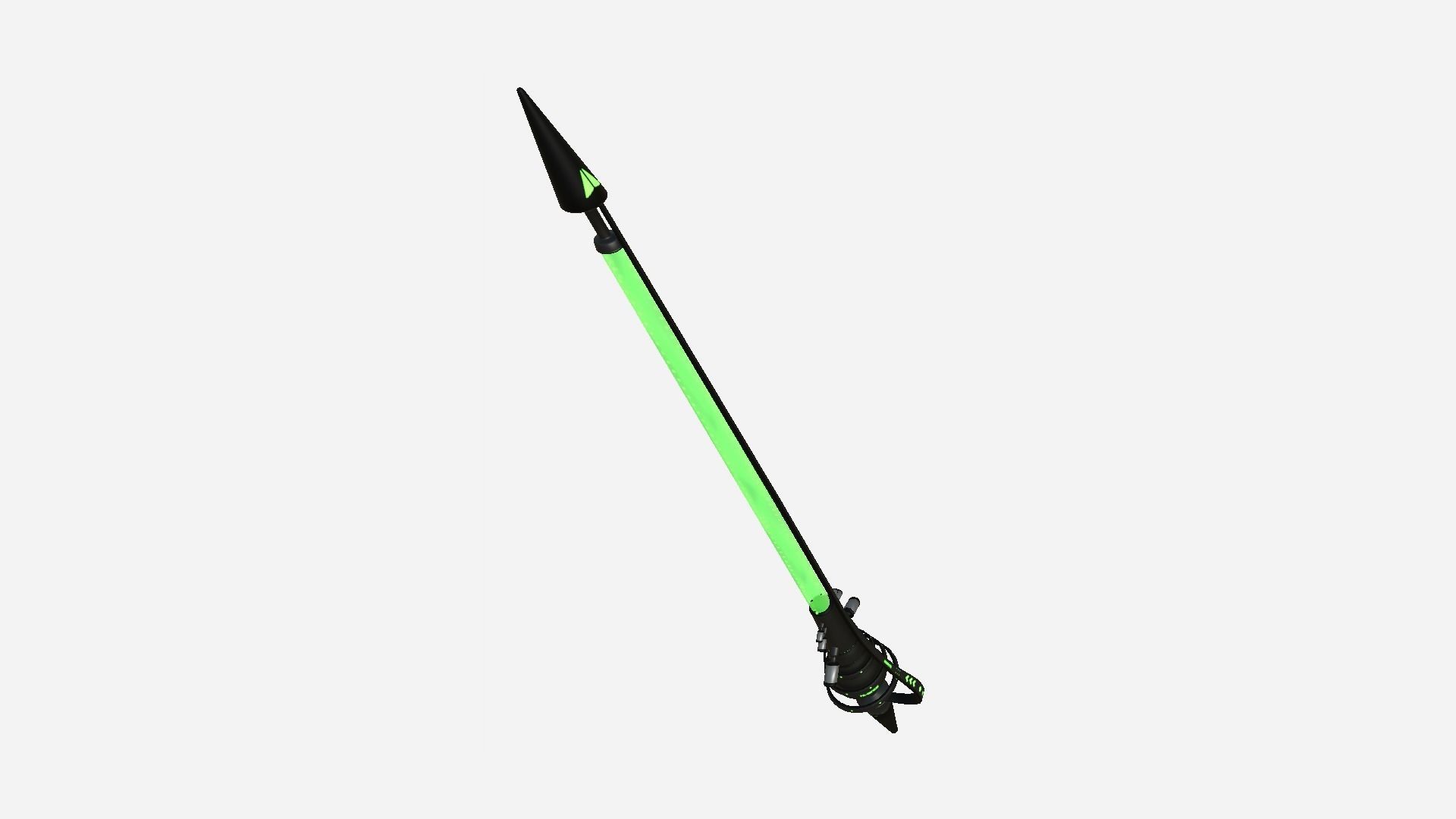 3D model SciFi War Lance A03 Black Green - Sci Fi Weapon Design VR / AR ...