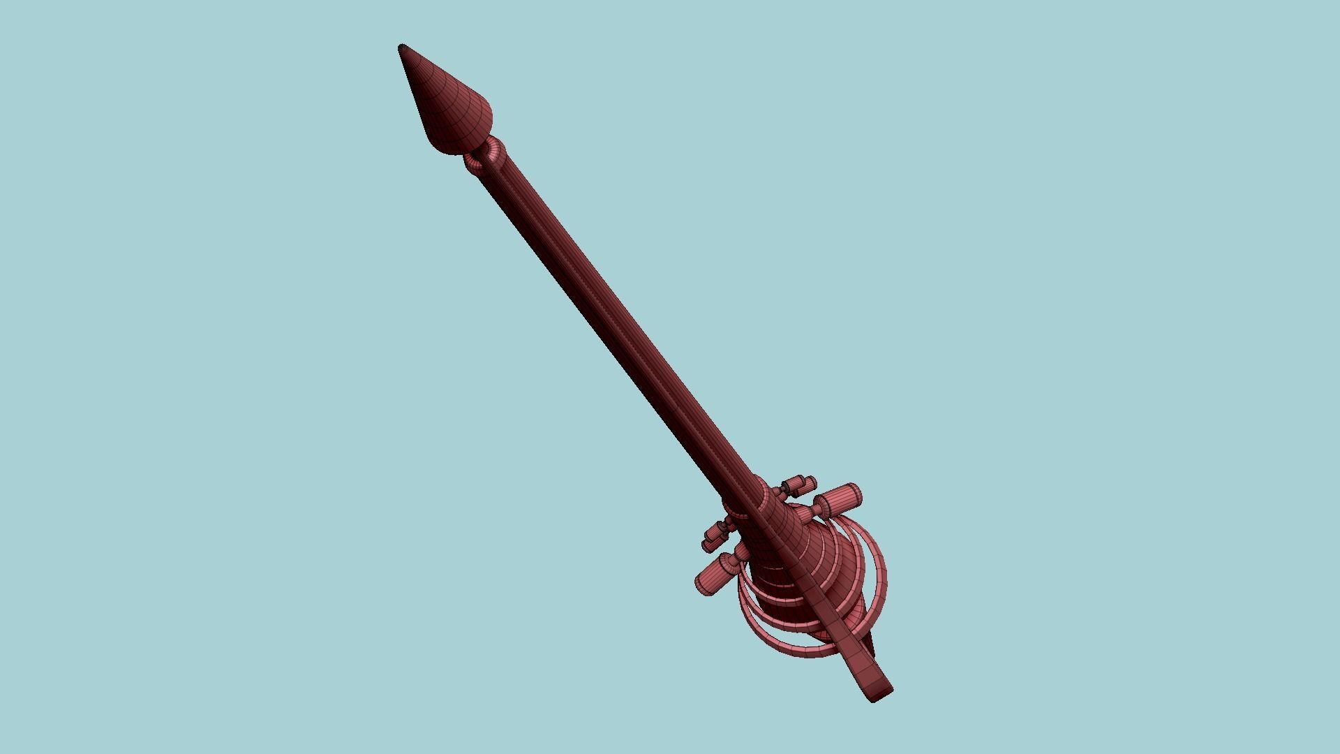 3D model SciFi War Lance A04 Red Black - Sci Fi Weapon Design VR / AR ...