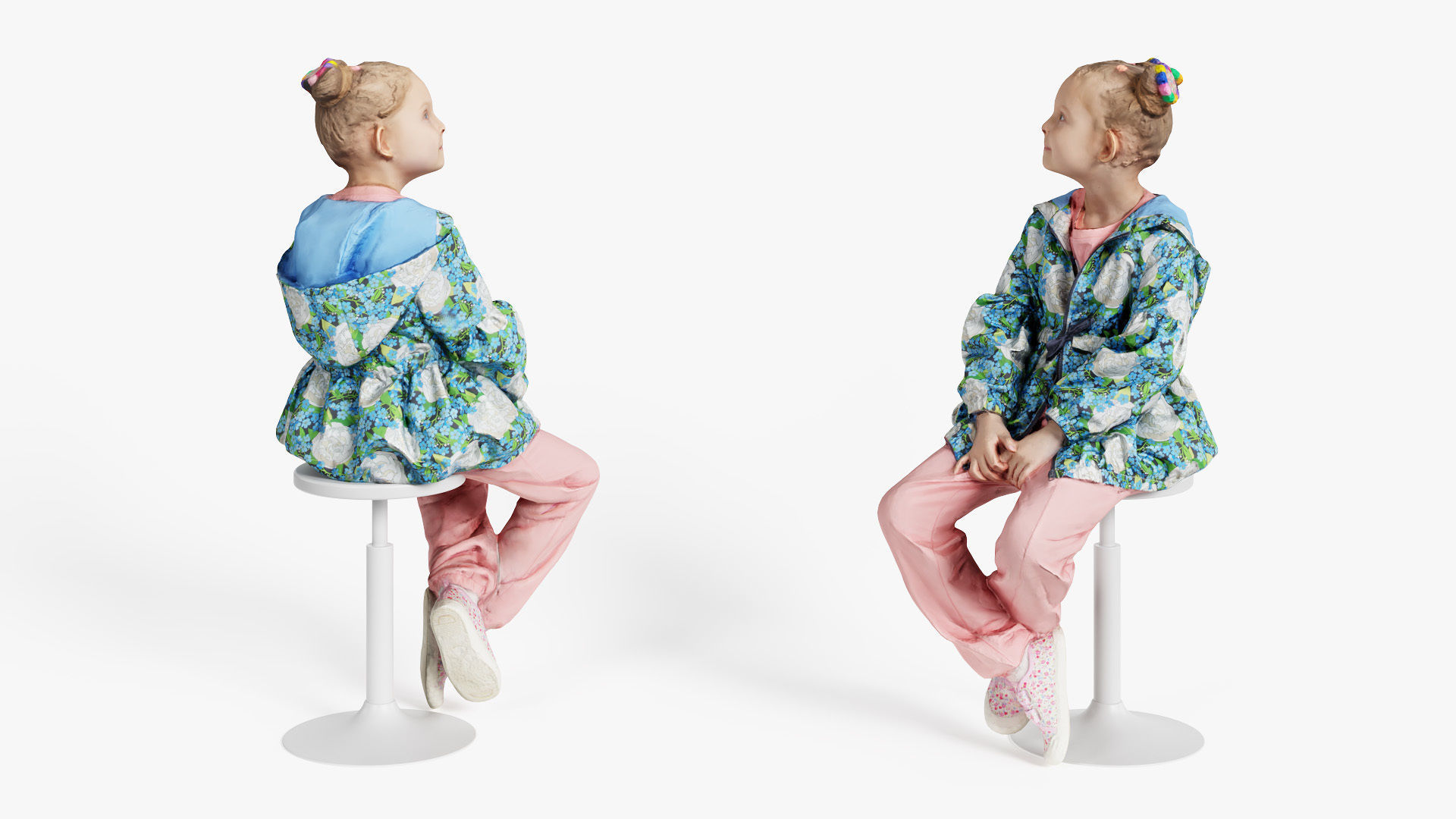 3D model Child Girl Sitting Ks00030 VR / AR / low-poly | CGTrader