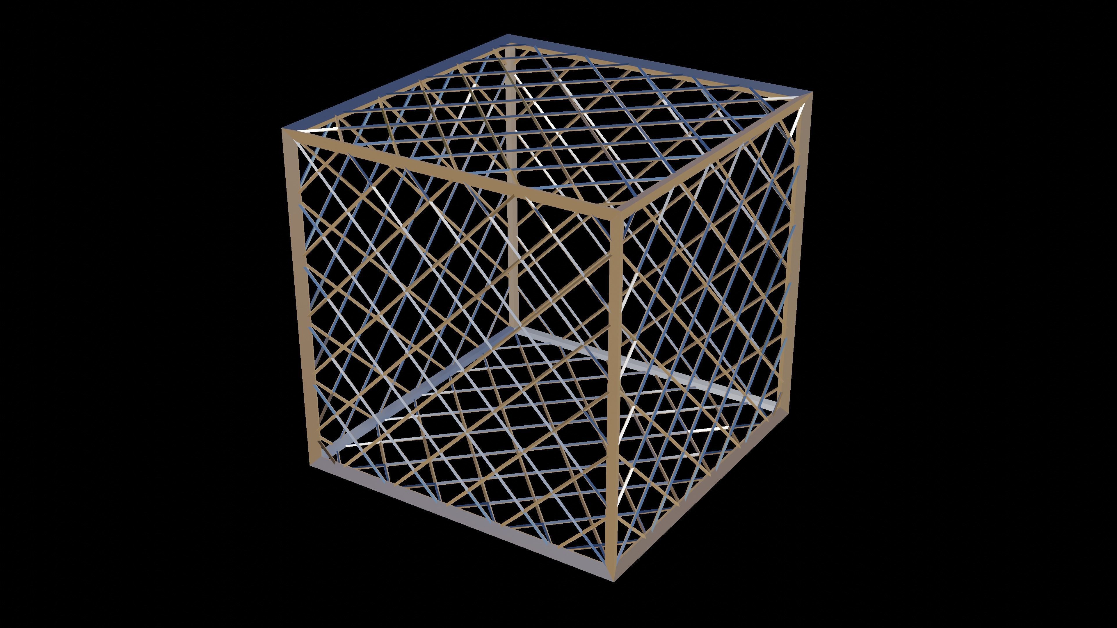 3D model Cubical Cage 3d Model VR / AR / low-poly | CGTrader