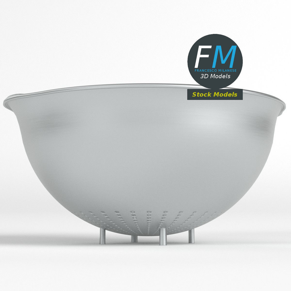 Colander 1 fm stainless steel 3D model | CGTrader