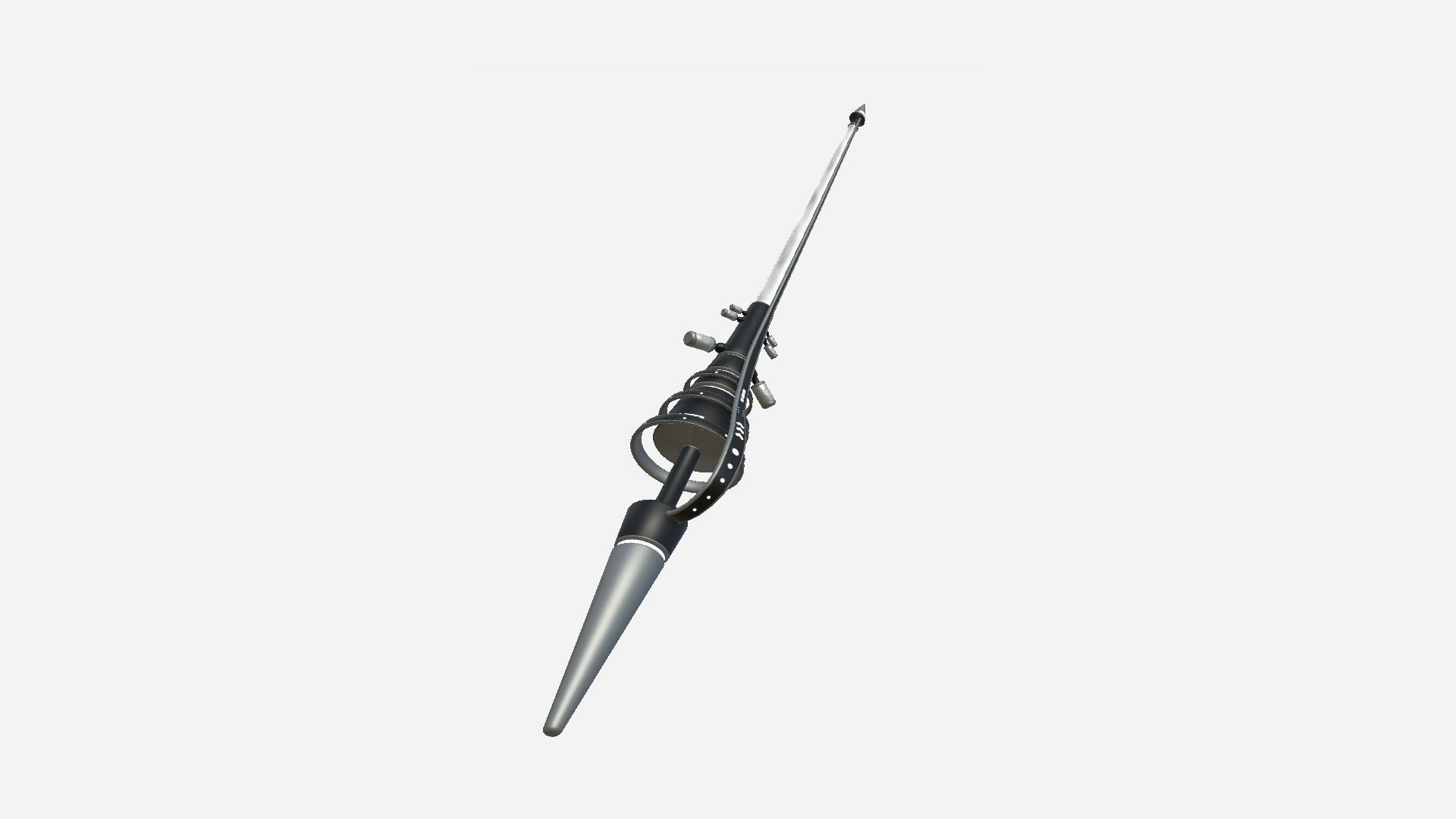 3D model SciFi War Lance A07 Black White - Sci Fi Weapon Design VR / AR ...
