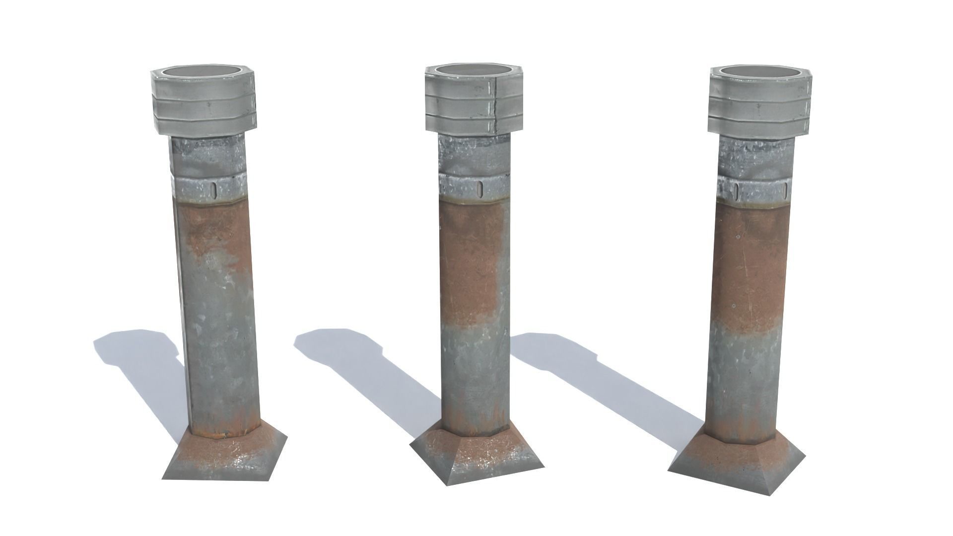 3D model Pipes 6 pieces VR / AR / low-poly | CGTrader