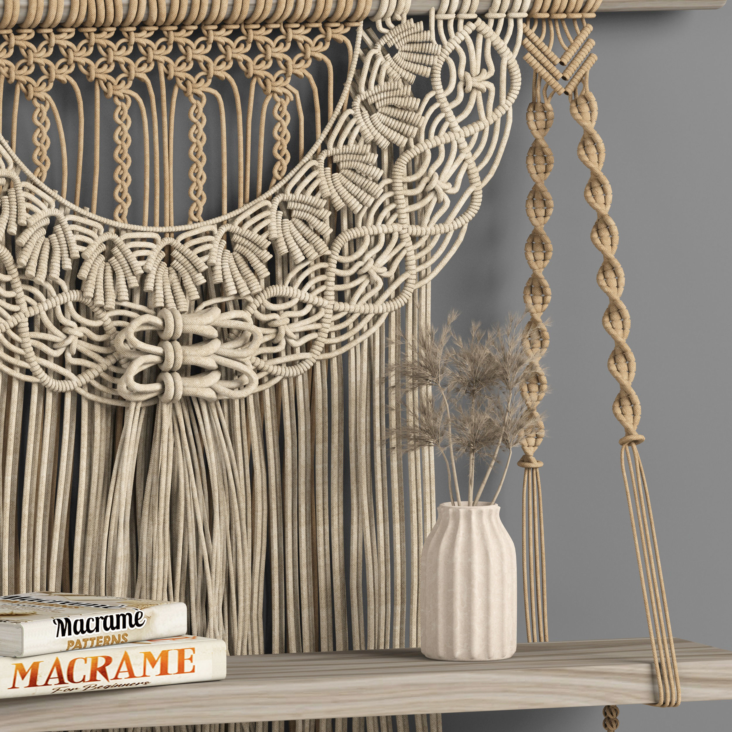 macrame set decor 07 3D model | CGTrader