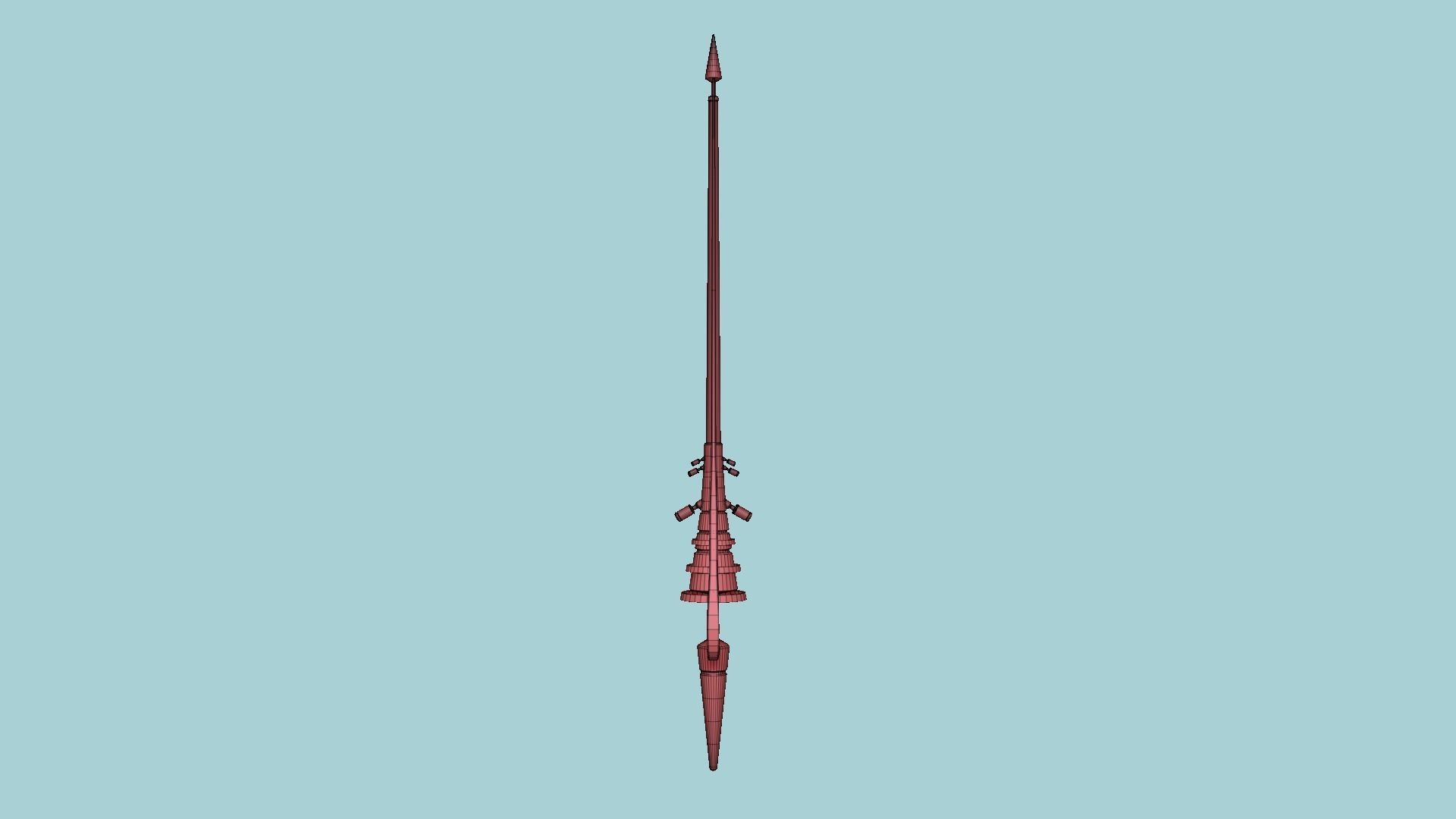 3D model SciFi War Lance A08 Yellow - Sci Fi Weapon Design VR / AR ...